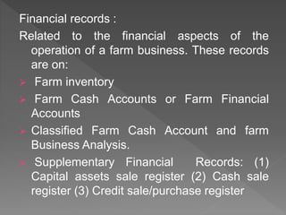 Farm business analysis | PPTX