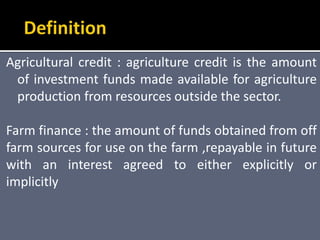 Farm credit appraisal techniques | PPTX