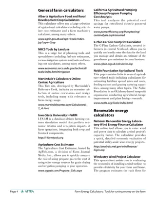 Farm Energy Calculators: Tools for Saving Money on the Farm | PDF
