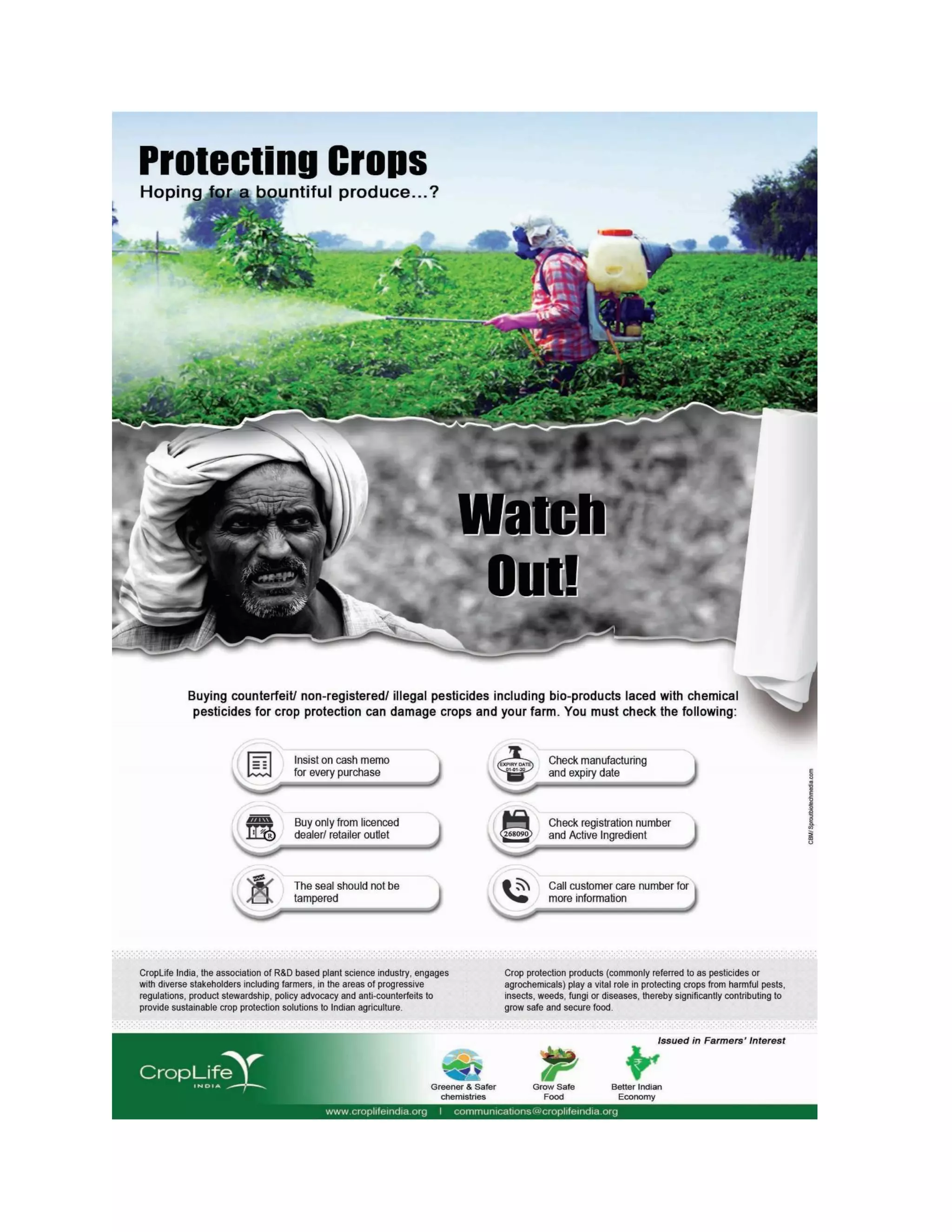 Farmer advertisement on anti-counterfeit crop protection products | PDF