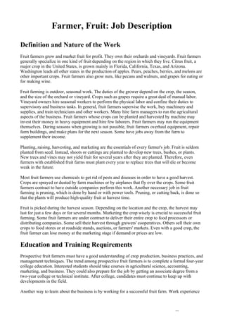 Farmer job | PDF