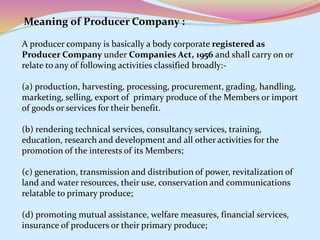 Farmer producer company | PPTX
