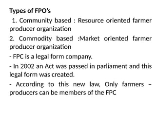 Farmer Producer Company formation and benefits of farmers in this ...
