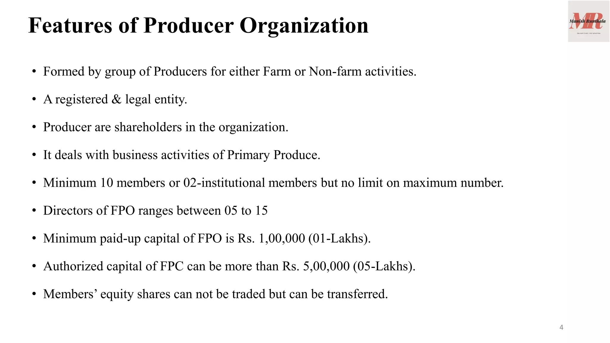 Farmer producer company (FPO) | PDF