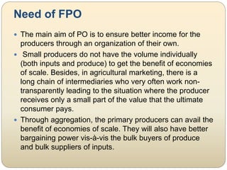 Farmer producer organization (fpo) | PPTX