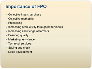 Farmer producer organization (fpo) | PPTX