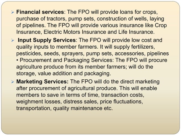Farmer producer organization (fpo) | PPTX | Agriculture | Industries