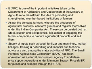 Farmer producer organization (fpo) | PPTX