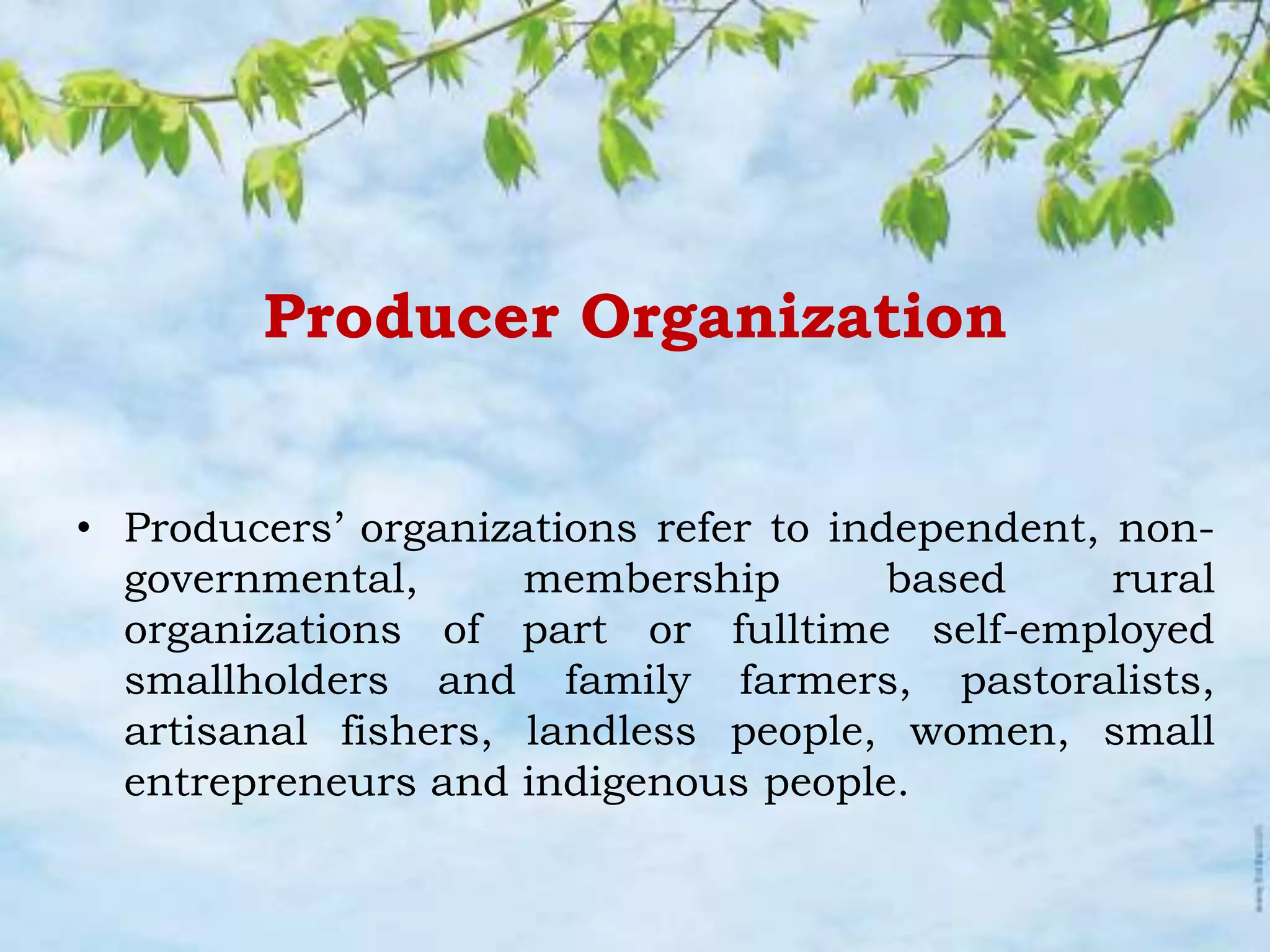 FarmerProducer Organization - Arunkumar R, Annamalai University | PPTX