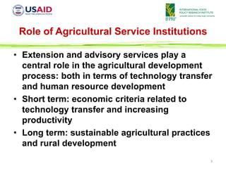 Farmers’ access to agricultural service institutions | PDF