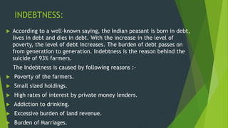 Farmers and their sufferings in agriculture | PPTX