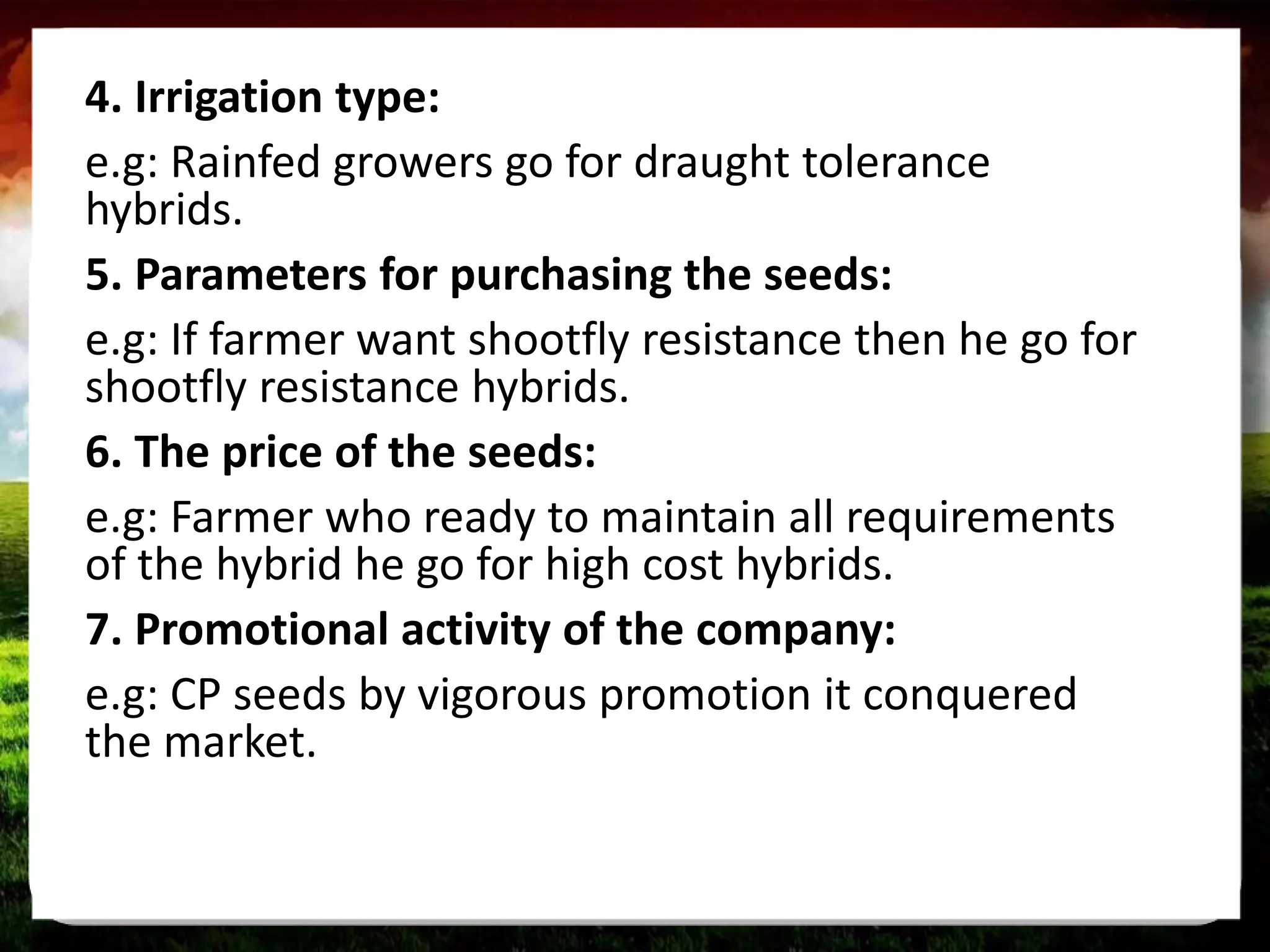 Farmers buying behavior towards maize hybrid | PPT