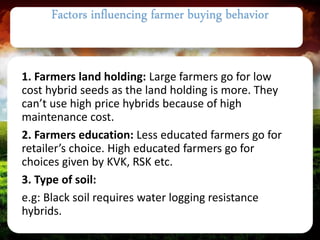 Farmers buying behavior towards maize hybrid | PPT