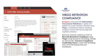 [AIIM18] A "Modern Records Management" Case Study: how the compliance department at Farmers ...