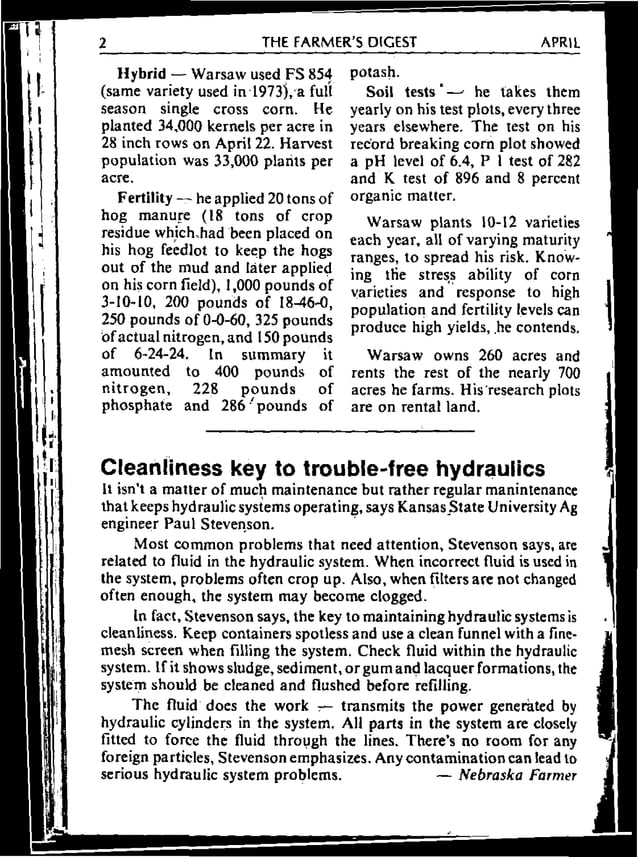 Farmers Digest - Apr76 - Herman Warsaw | PDF