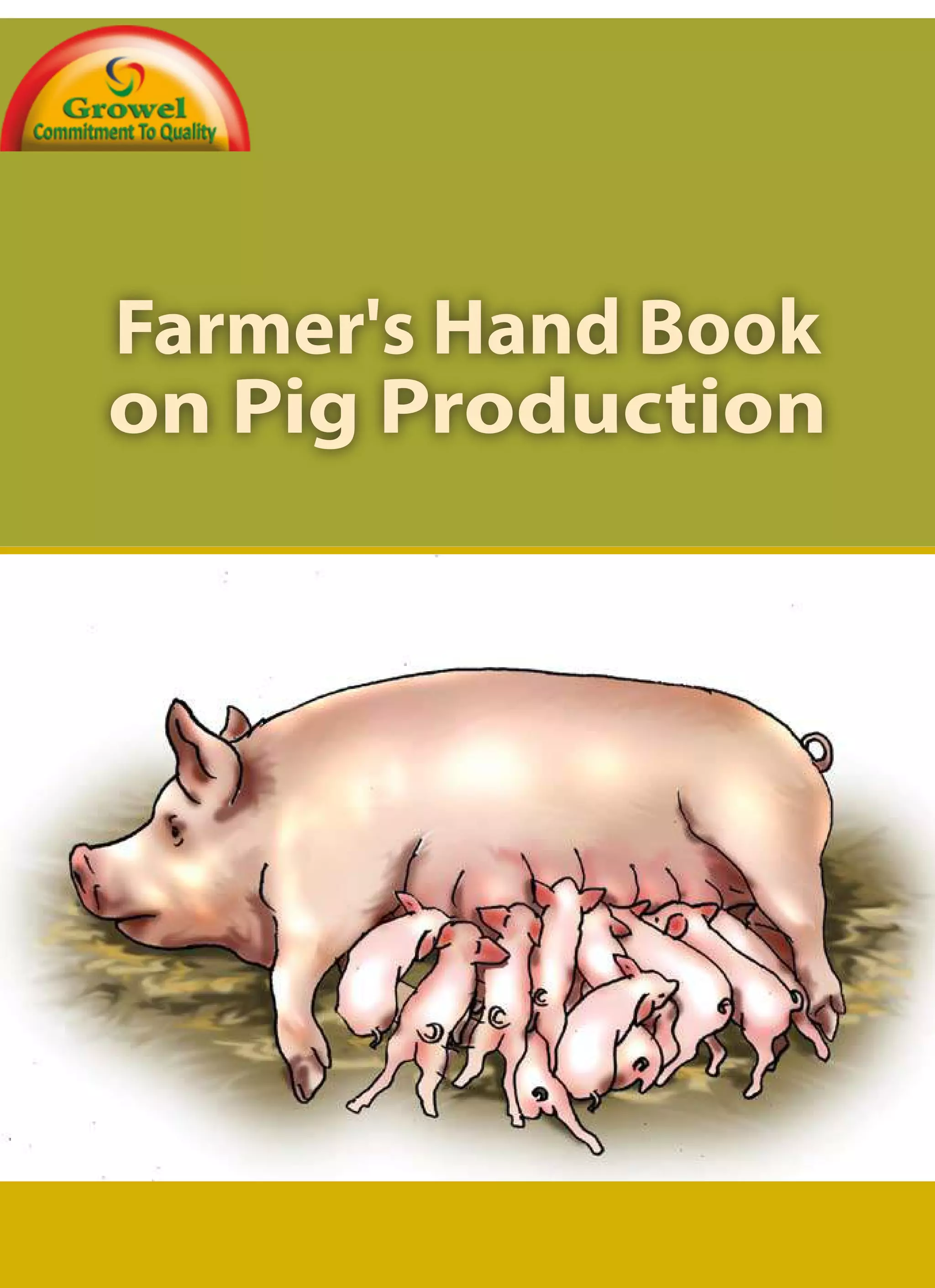 Farmers Handbook on Pig Production | PDF