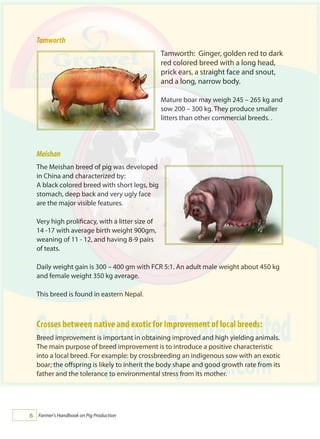 Farmers Handbook on Pig Production | PDF
