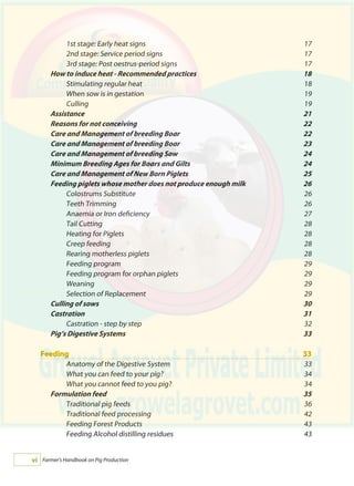 Farmers Handbook on Pig Production | PDF