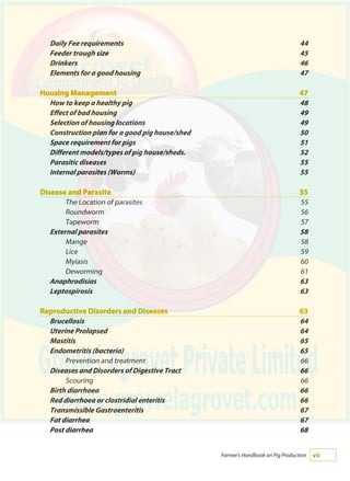 Farmers Handbook on Pig Production | PDF