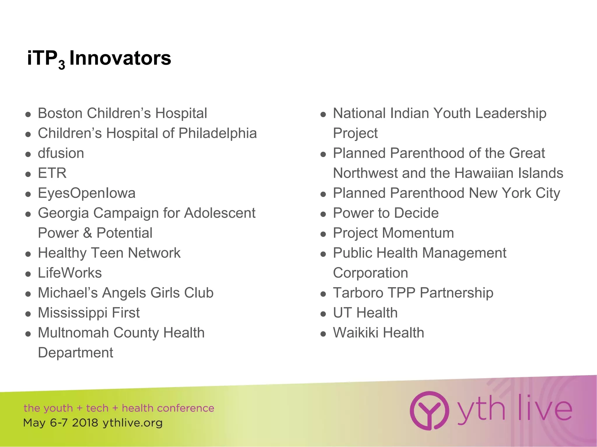 Innovation in Teen Pregnancy Prevention: How technology supports bold and creative program-based ...