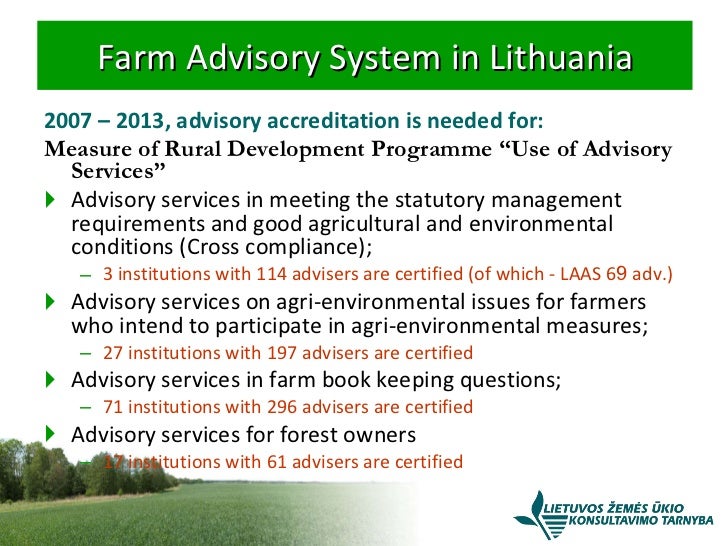 Farmer training by the lithuanian agricultural advisory service (d.ru…