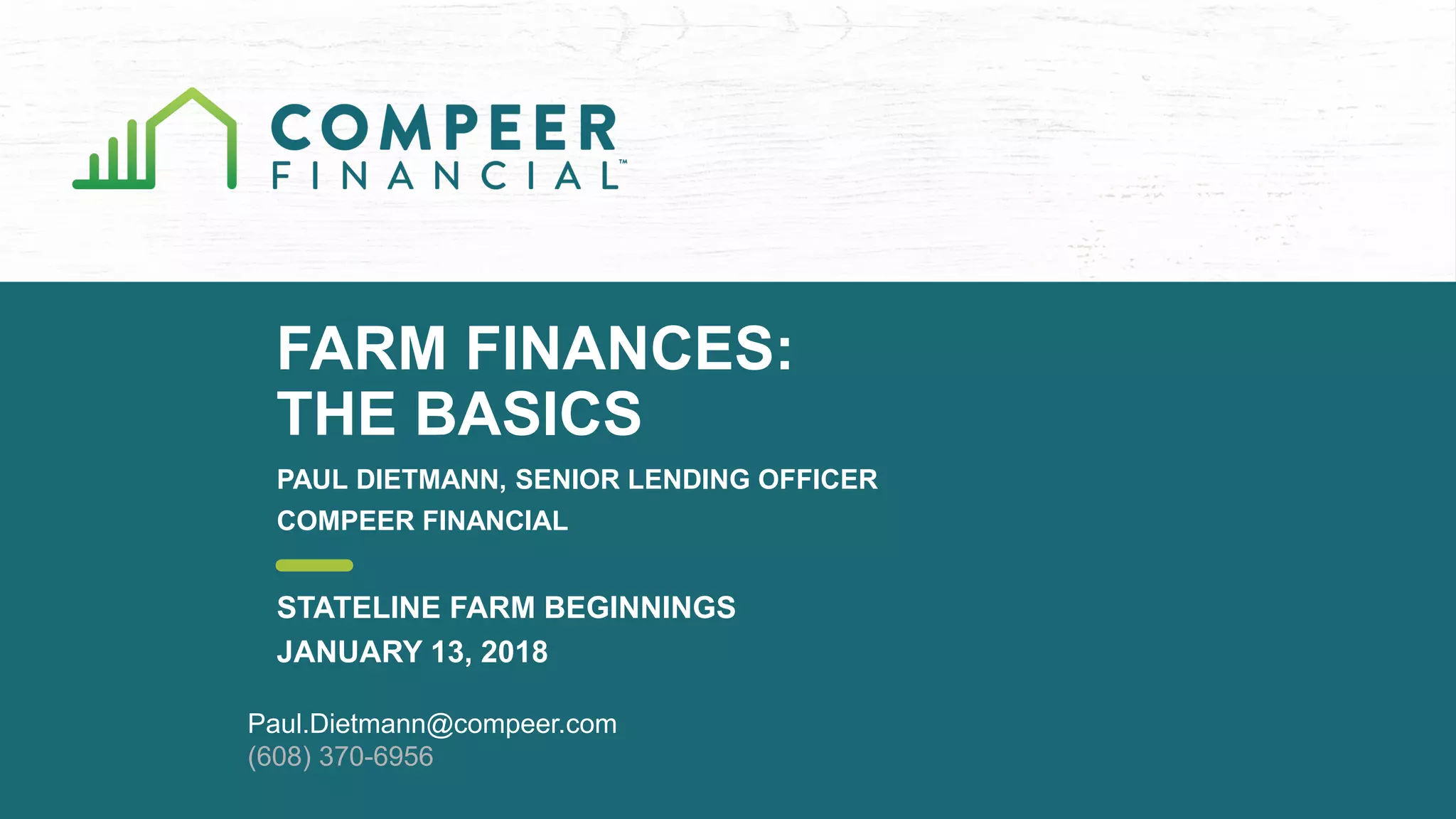 Farm Finances: The Basics | PDF