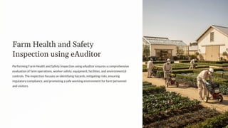 Farm Health and Safety Inspection with eAuditor Audits & Inspections | PDF