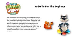 Farm Heroes Super Saga guide for the beginner | PDF | Gardening | Home ...