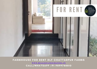 Farmhouse for rent dlf chattarpur farms | PPT | Free Download