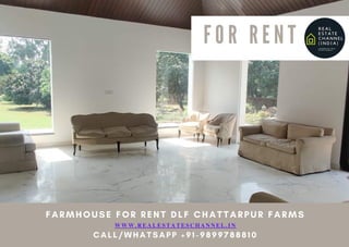 Farmhouse for rent dlf chattarpur farms | PPT | Free Download