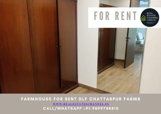 Farmhouse for rent dlf chattarpur farms | PPT | Free Download