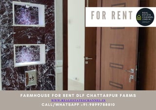 Farmhouse for rent dlf chattarpur farms | PPT | Free Download