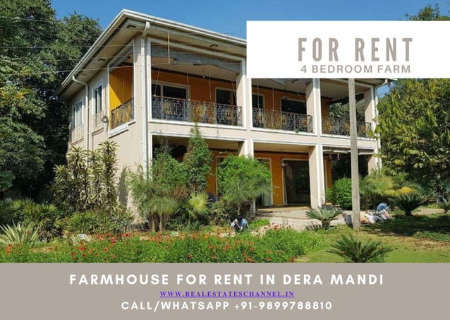 Farmhouse for rent in dera mandi farms | PPT