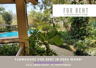 Farmhouse for rent in dera mandi farms | PDF