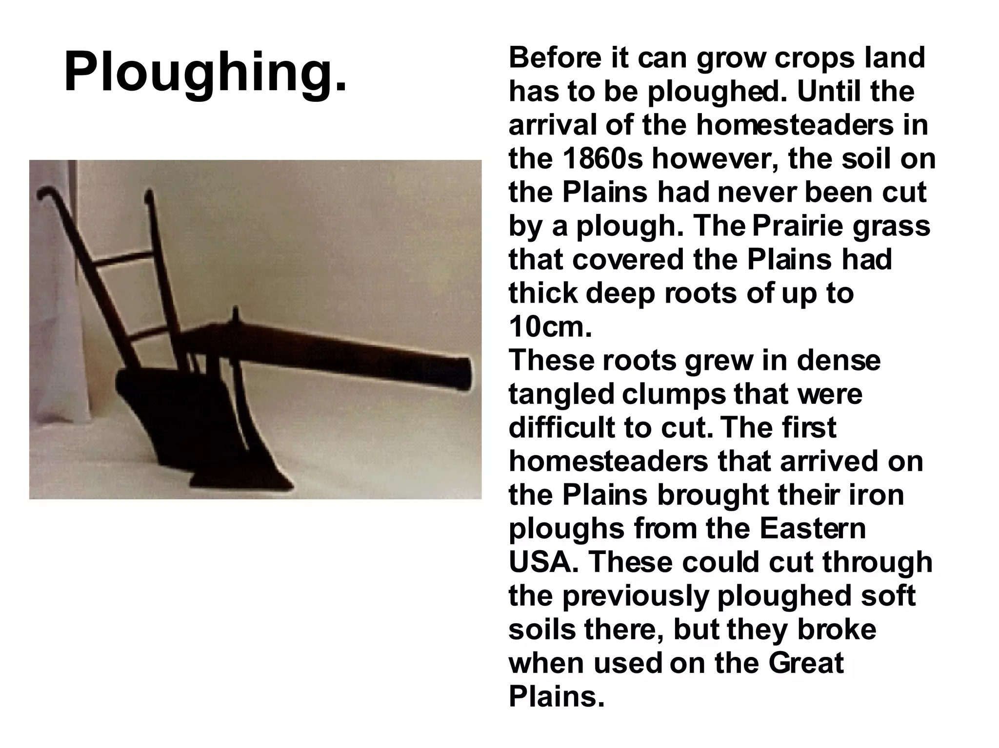 Farming the Plains - Problems | ODP