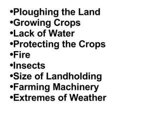 Farming the Plains - Problems | PPT
