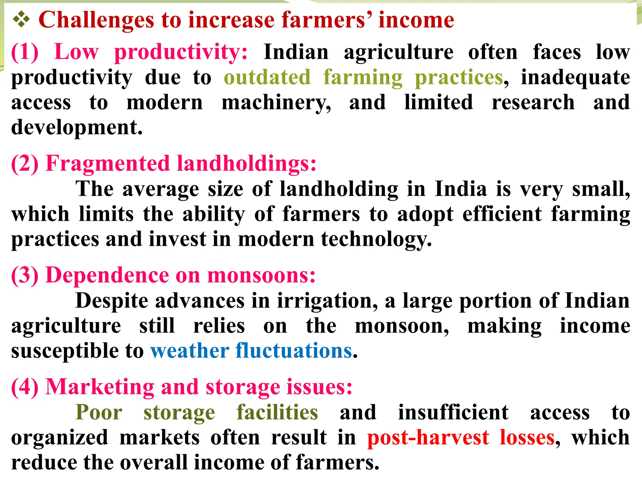 FARMING BASED LIVELIHOOD SYSTEMS LECTURE PPT | PDF