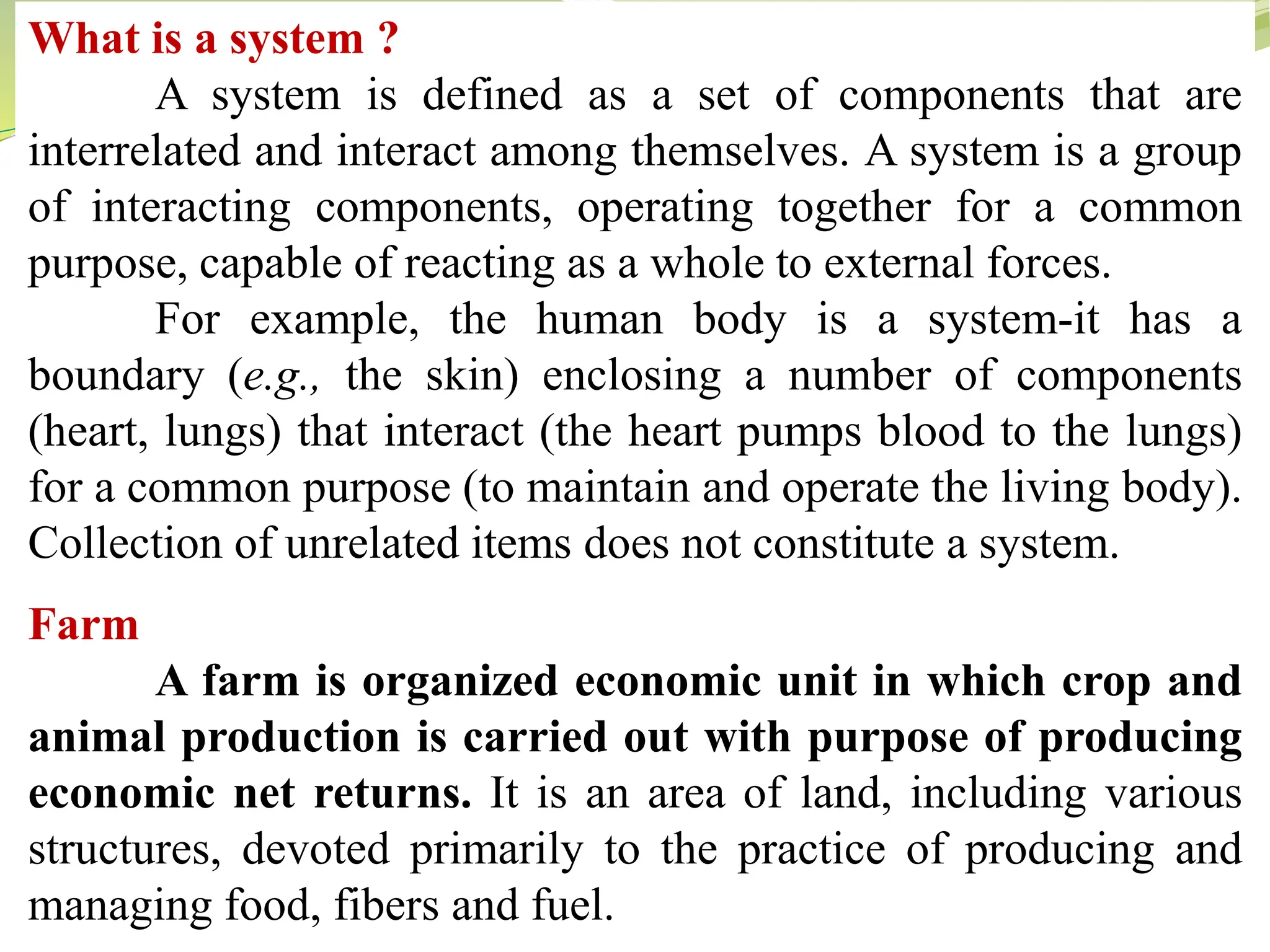 FARMING BASED LIVELIHOOD SYSTEMS LECTURE PPT | PDF
