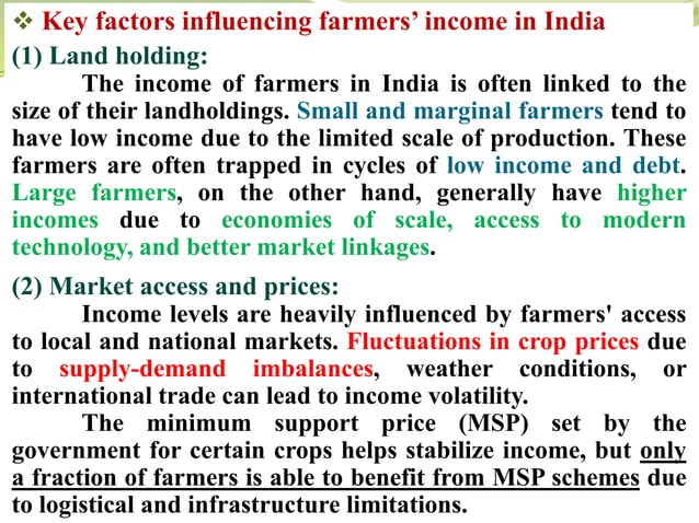FARMING BASED LIVELIHOOD SYSTEMS LECTURE PPT | PDF