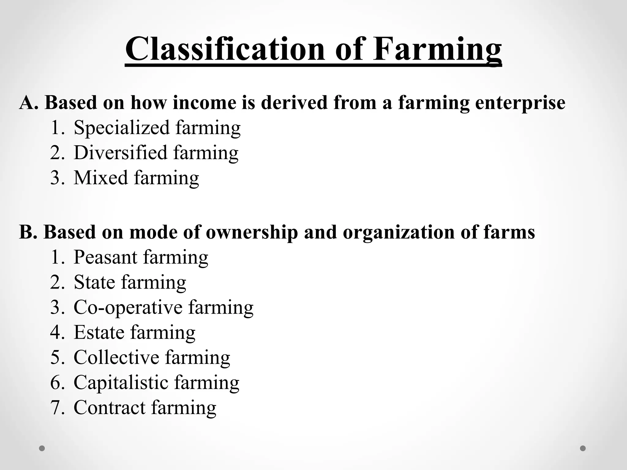 Farming and its characterstics | PPTX