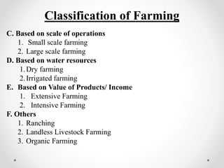 Farming and its characterstics | PPTX