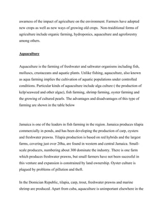 CAPE UNIT 2- MODULE 2-AGRICULTURE | PDF