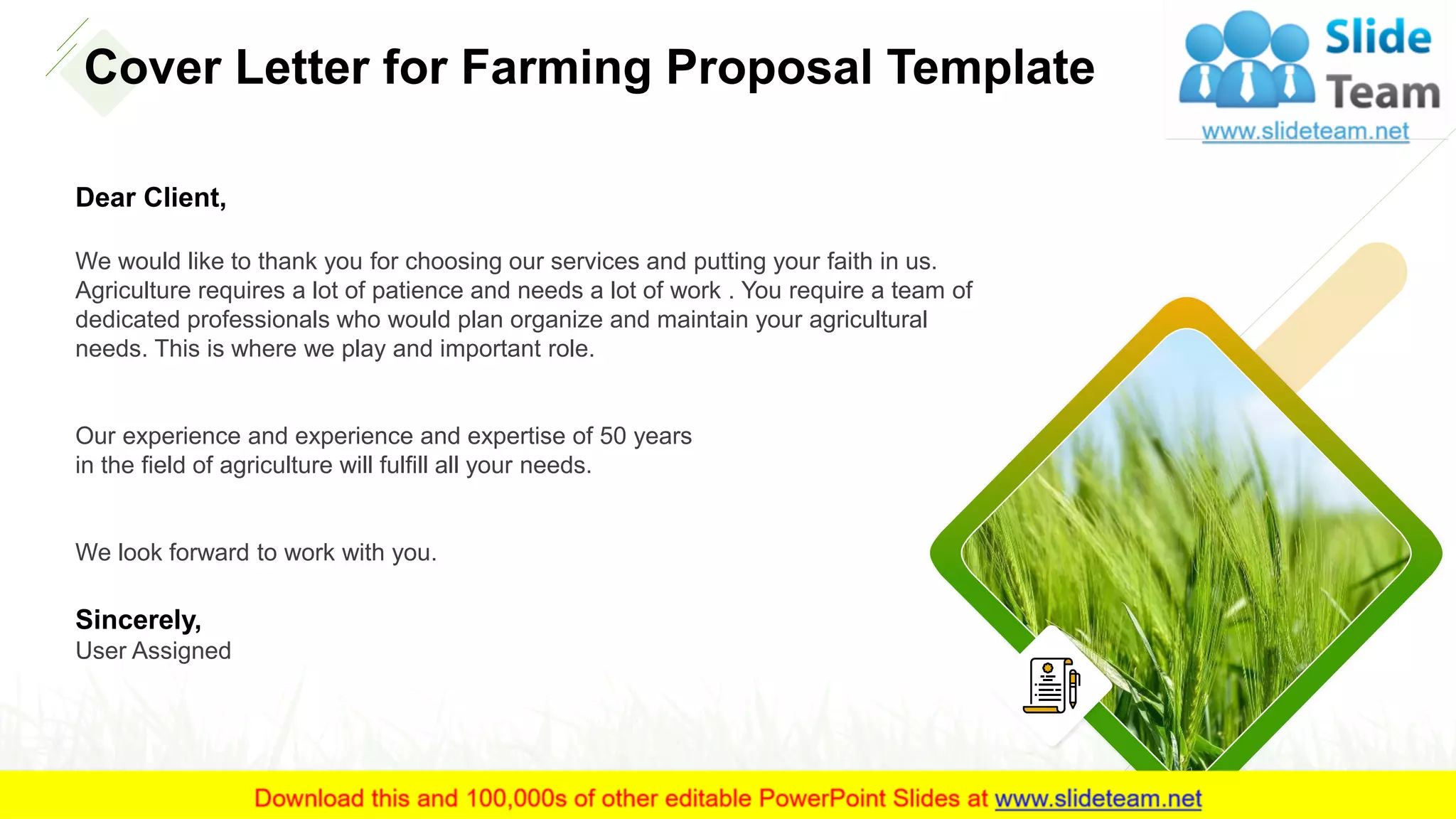 Farming Proposal Template PowerPoint Presentation Slides | PDF