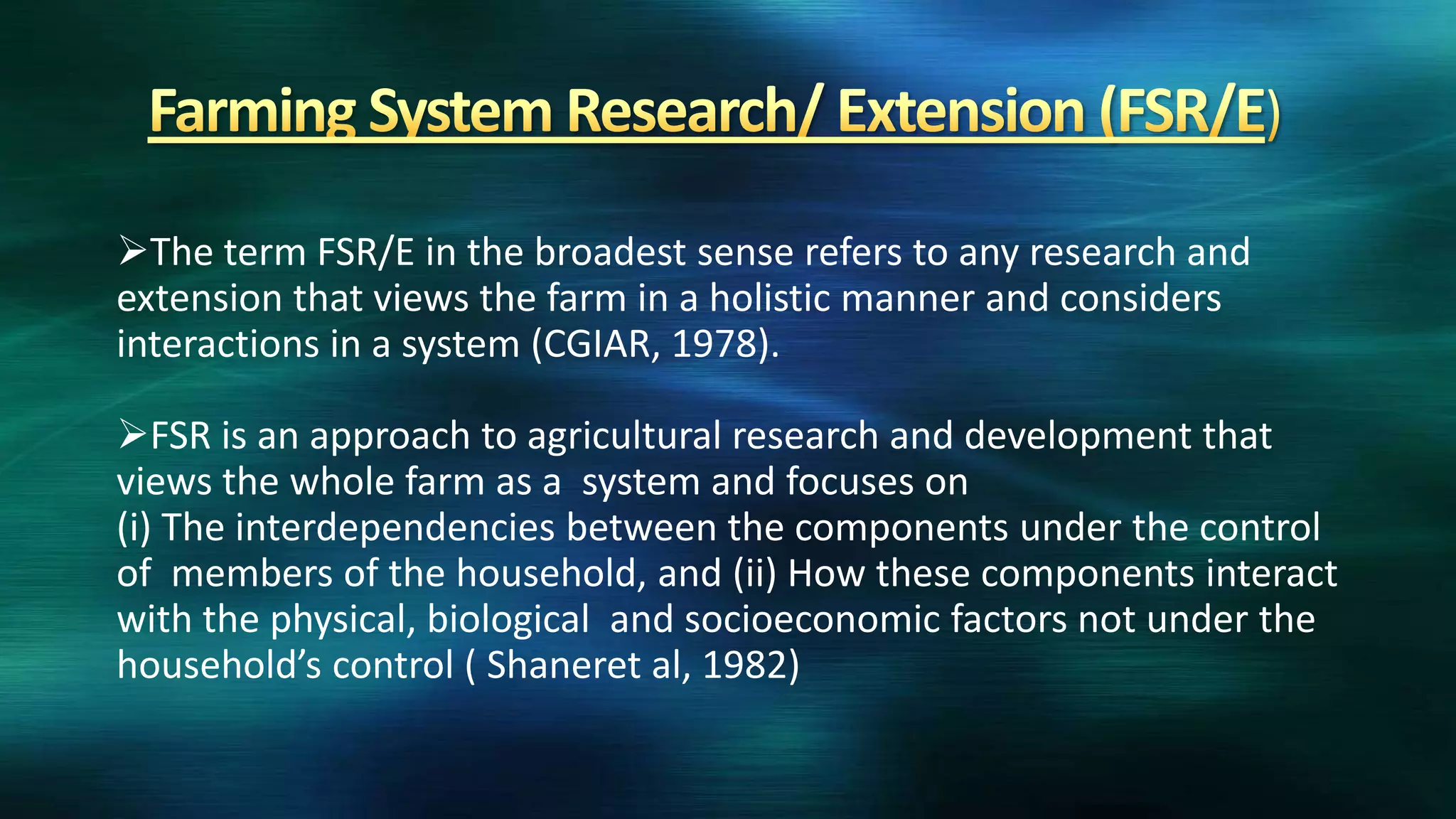 Farming system research | PPTX