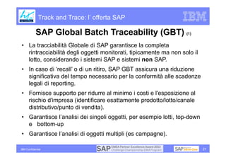 Pharmintech 2013 - Track & Trace HT, IBM, SAP | PDF