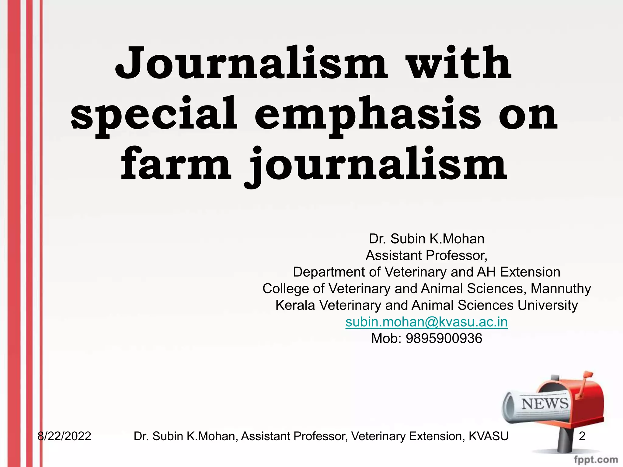 Fundamentals of farm Journalism.ppt