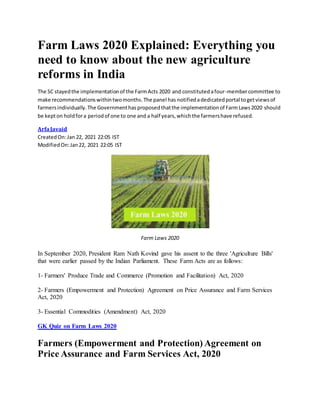 Farm laws 2020 explained 2.02