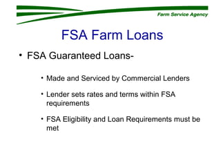 FSA Farm Loan Programs | PPT