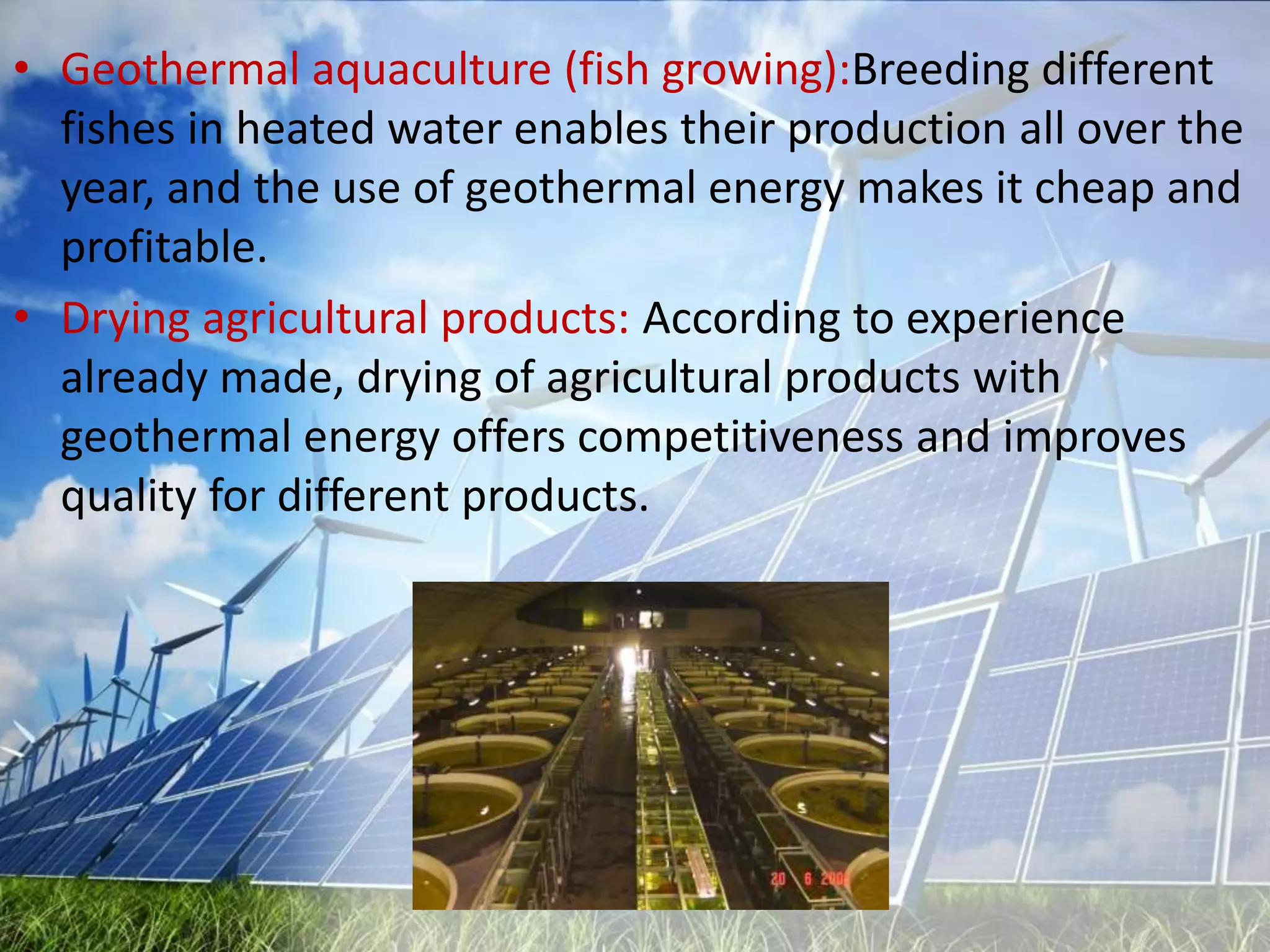Sustainable energy applications in Agriculture | PPTX