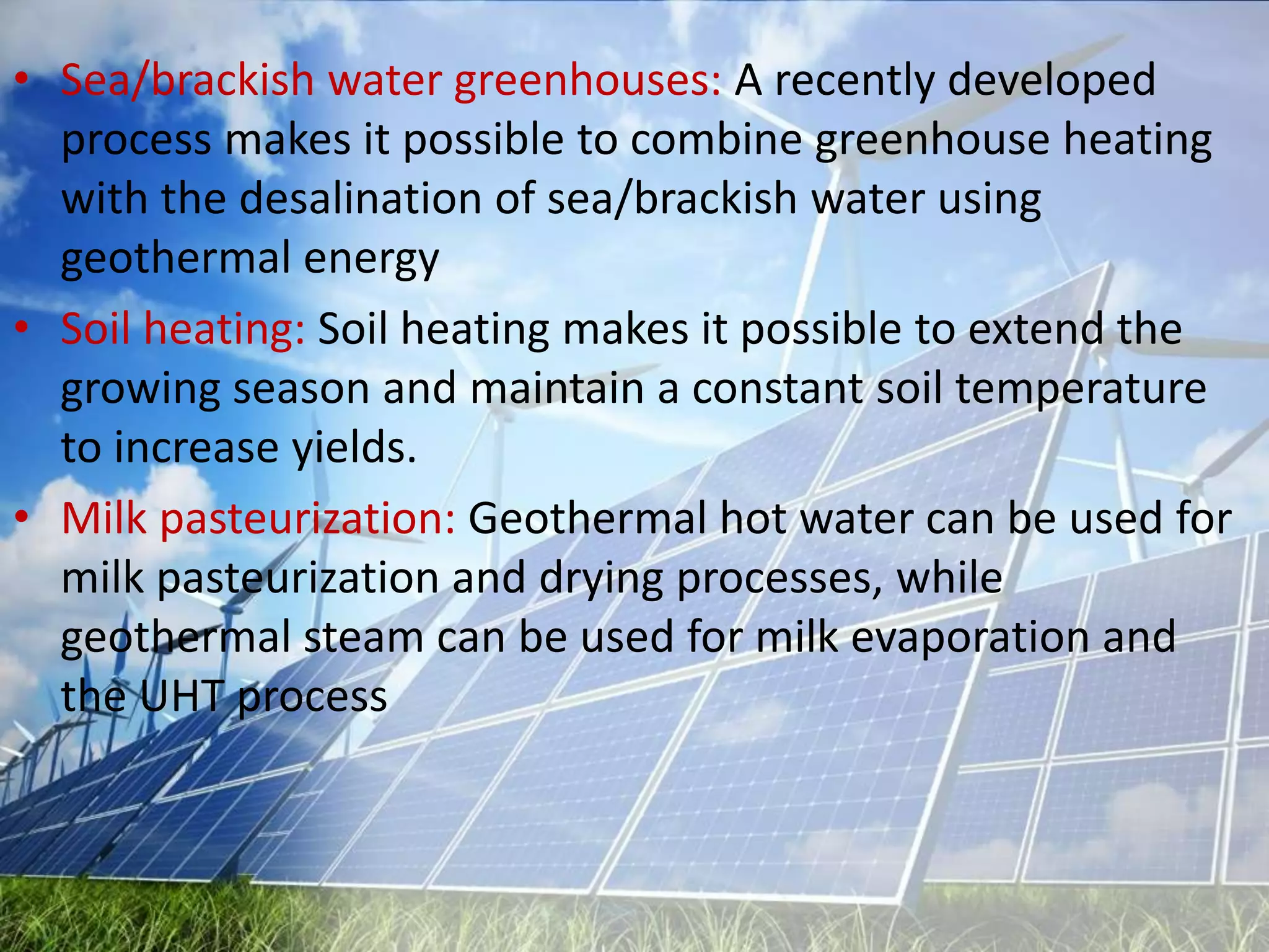 Sustainable energy applications in Agriculture | PPTX
